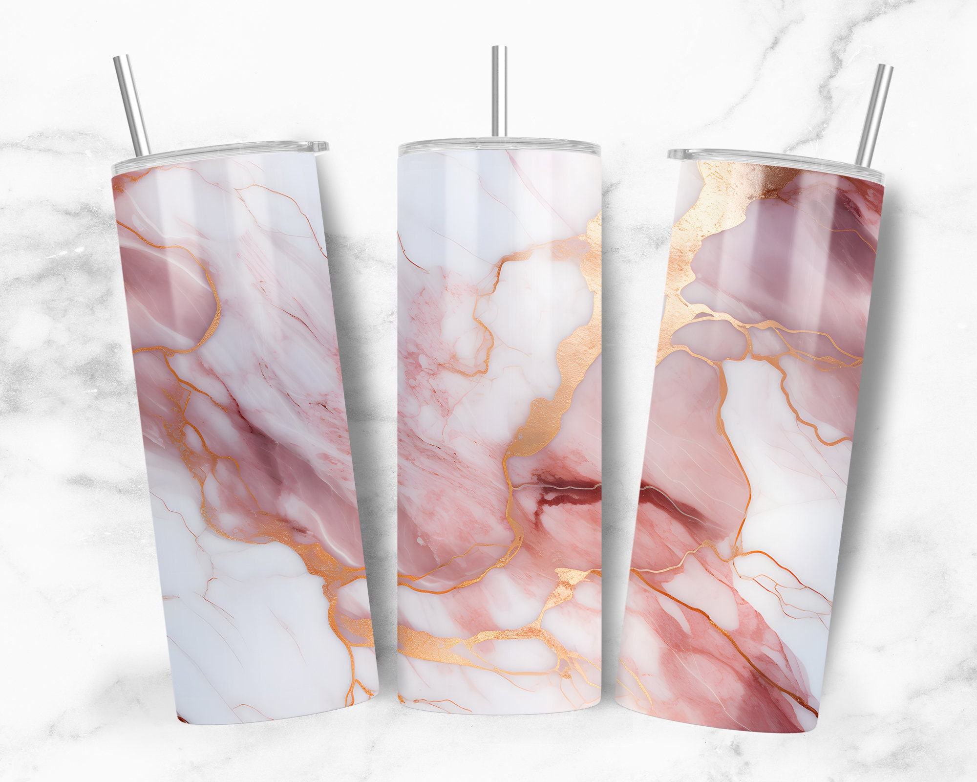 Rose Gold Marble Tumbler Wrap, Gold Agate, Pink Agate Gold Marble ...