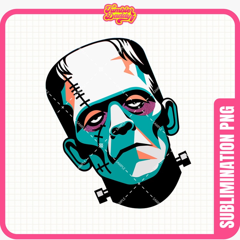 Frankenstein Face Clipart - Etsy