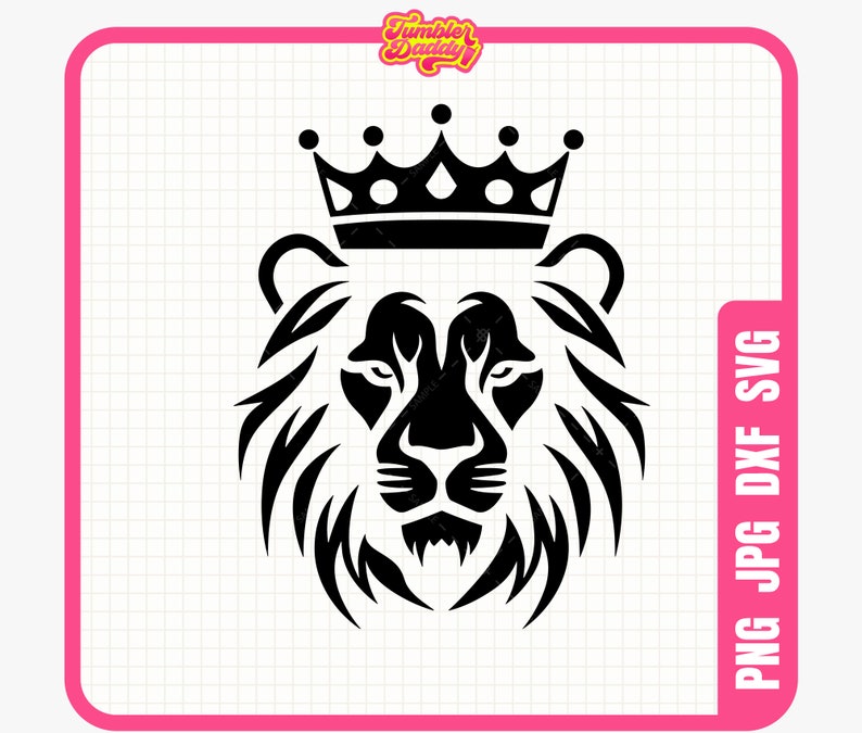 Lion Face SVG Lion Crown SVG Lion SVG Lion King Svg Leo Svg Instant ...