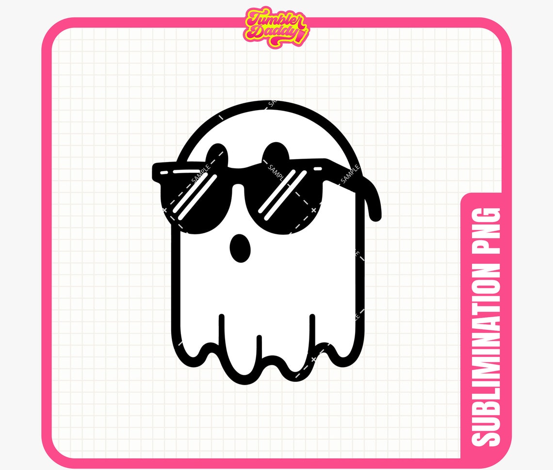 Cool Ghost PNG, Funny Clipart, Cute Ghost, Ghost Shirt PNG, Ghost With Sunglasses, Digital ...