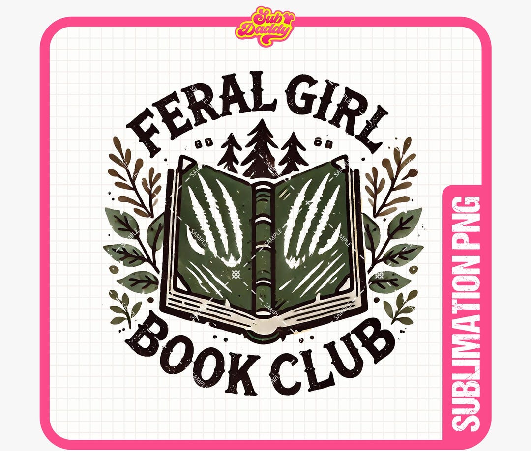 Feral Girl Book Club PNG, Bookish Transparent Png, Spicy Romance ...