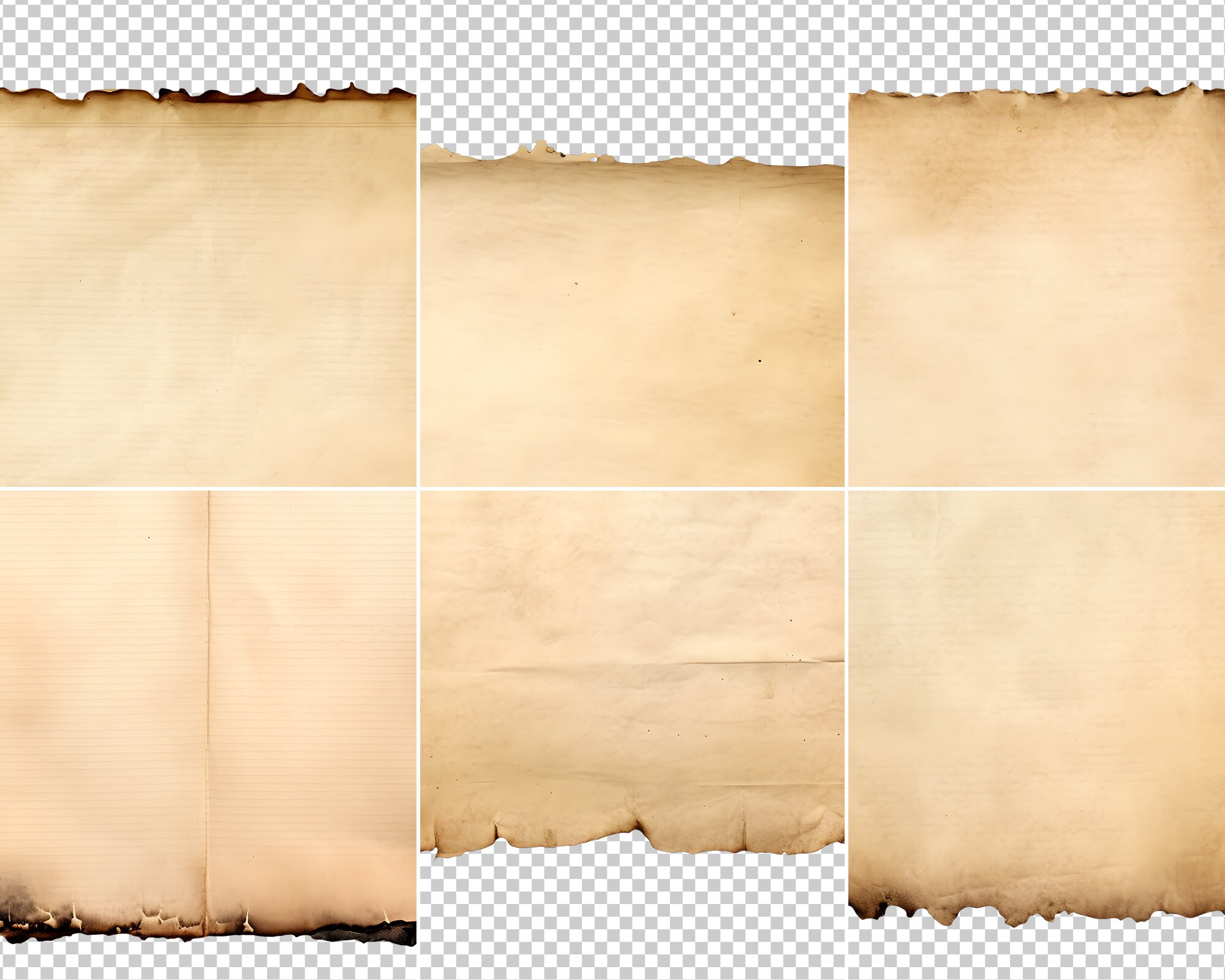 Old Paper Digital Paper Pngs Distressed Aged Paper 20 - Etsy