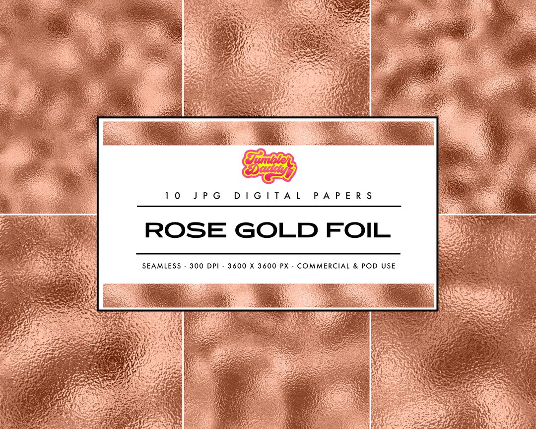 Seamless Rose Gold Foil Digital Metallic Foil Foil Textures Glam ...