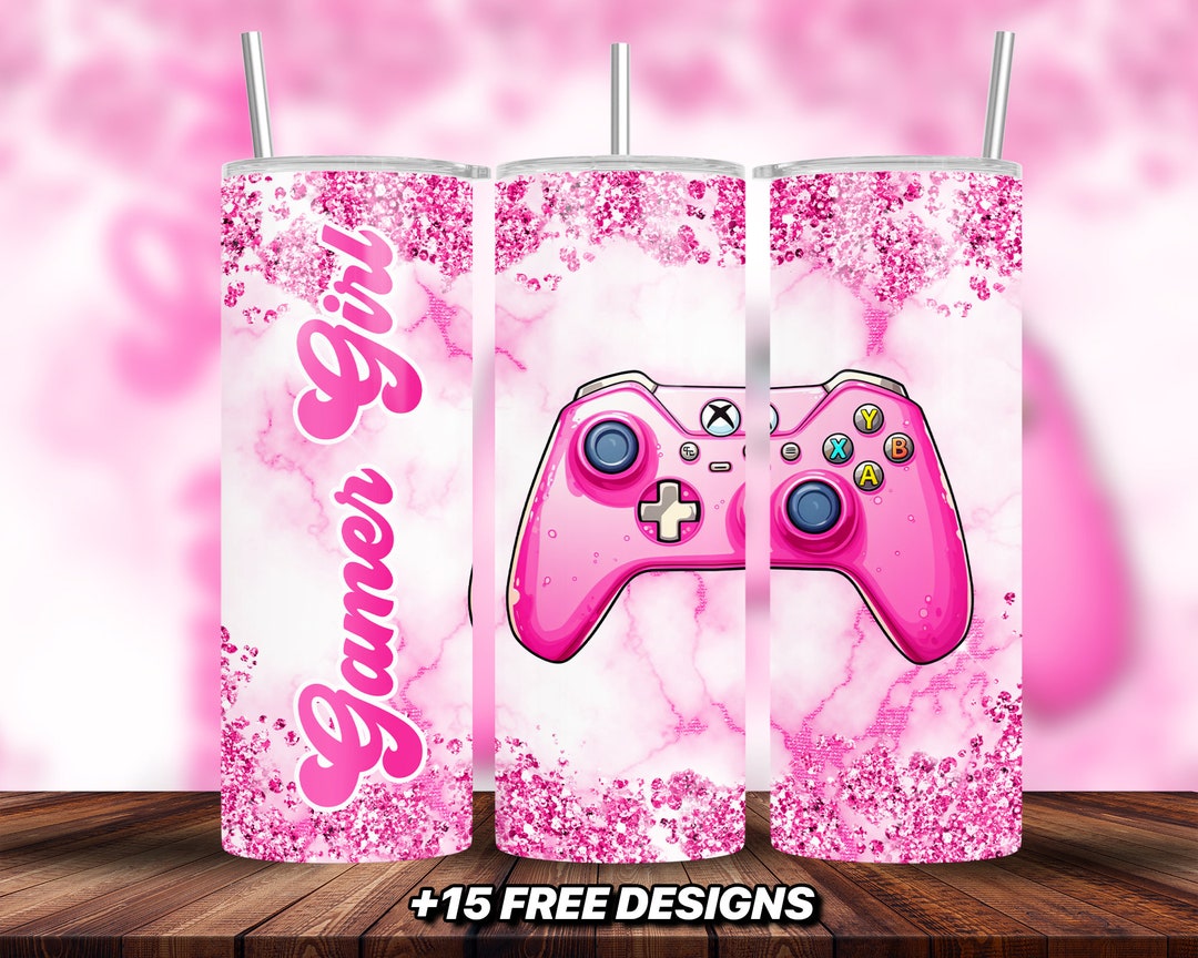Gamer Tumbler Sublimation Designs Download Png | Gamer Girl Tumbler ...