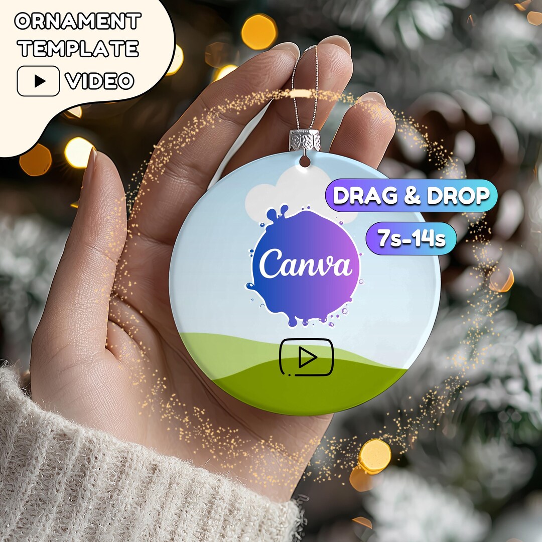 Canva Animated Ornament Template: Drag & Drop Video Mockup (digital ...