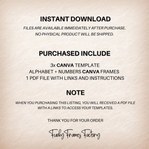 Alphabet Canva Template Editable Alphabet Template Canva Numbers Frame ...