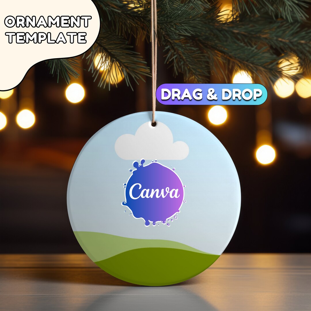 Canva Christmas Ornament Template: Round Mockup (digital Download) - Etsy