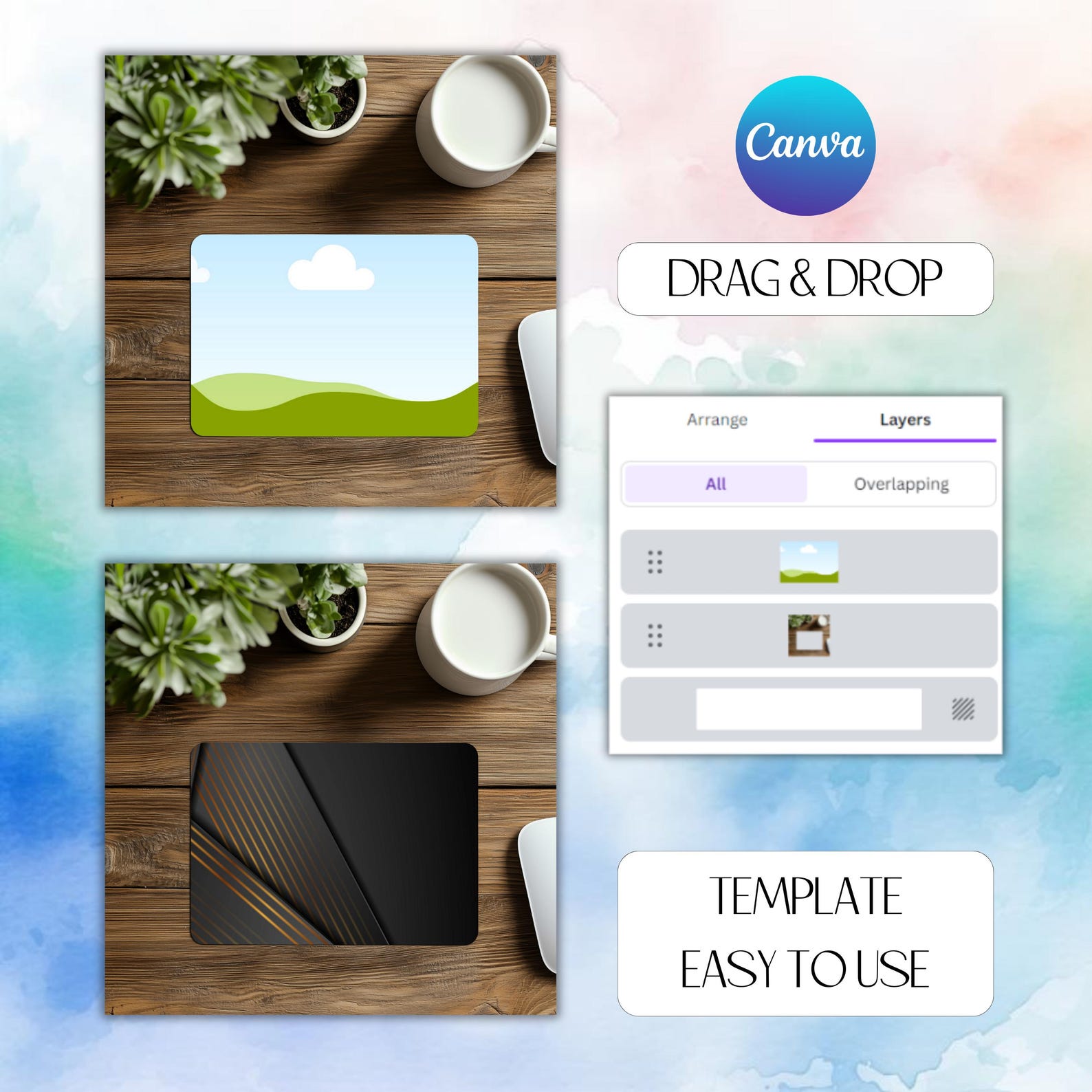 Canva Mousepad Template: Drag & Drop Desk Mat Mockup (digital Download ...