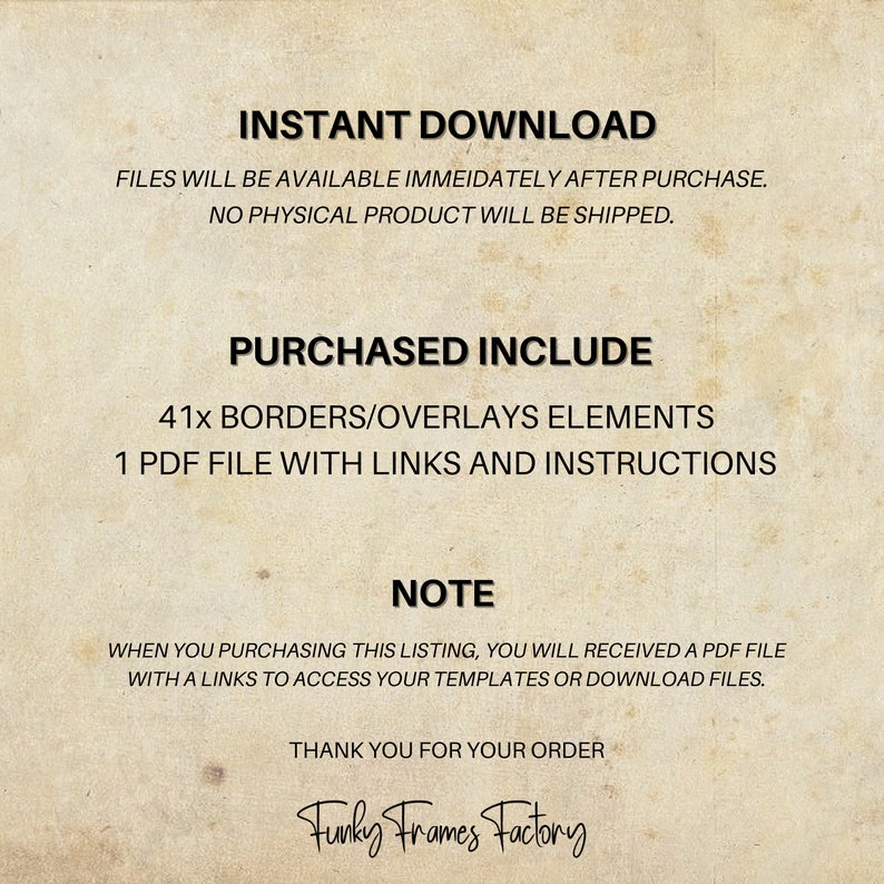 Grunge Borders: Canva Frames & Overlays for Junk Journals (digital ...
