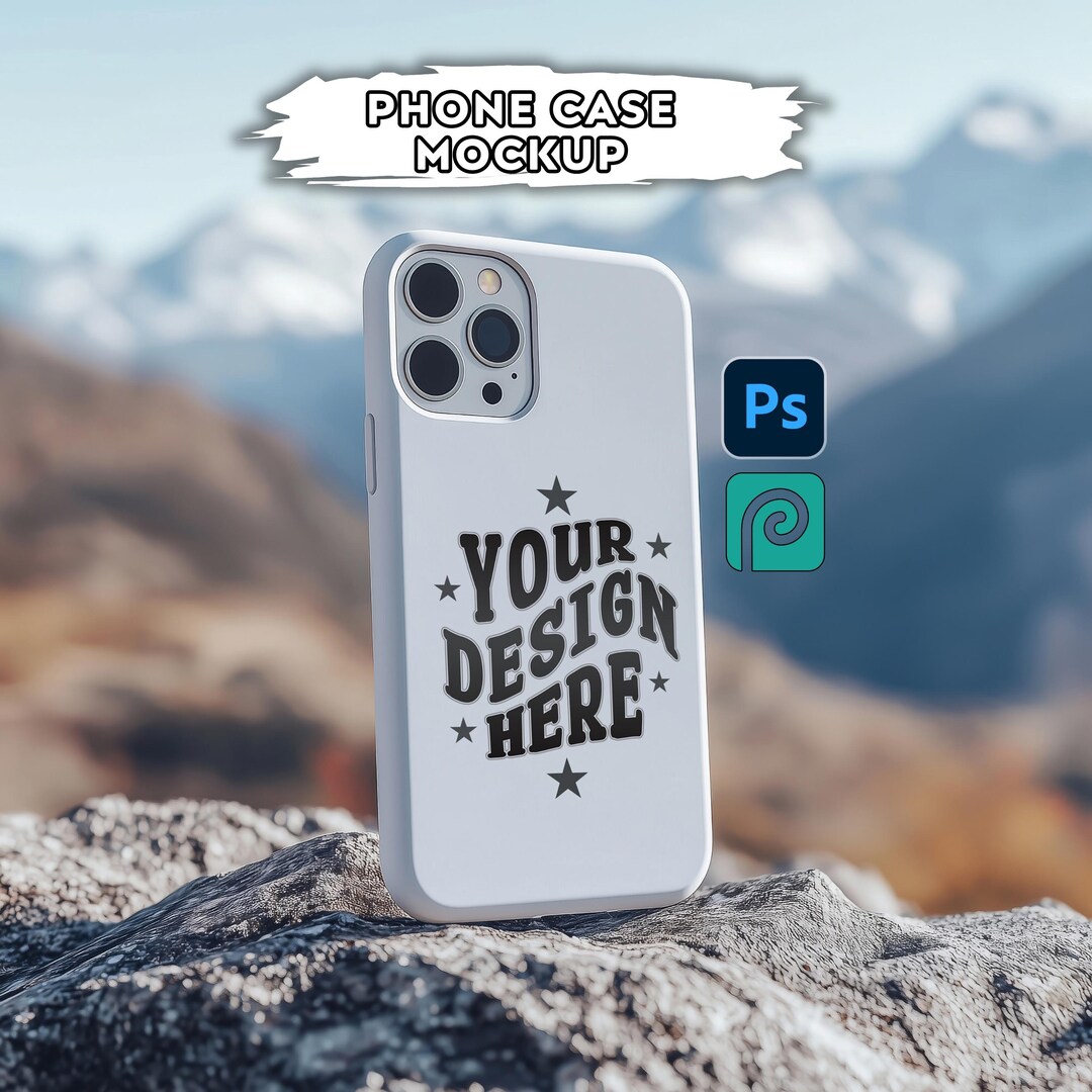 Tough Case Mockup PSD iPhone Mockup Photoshop Phone Case Template ...