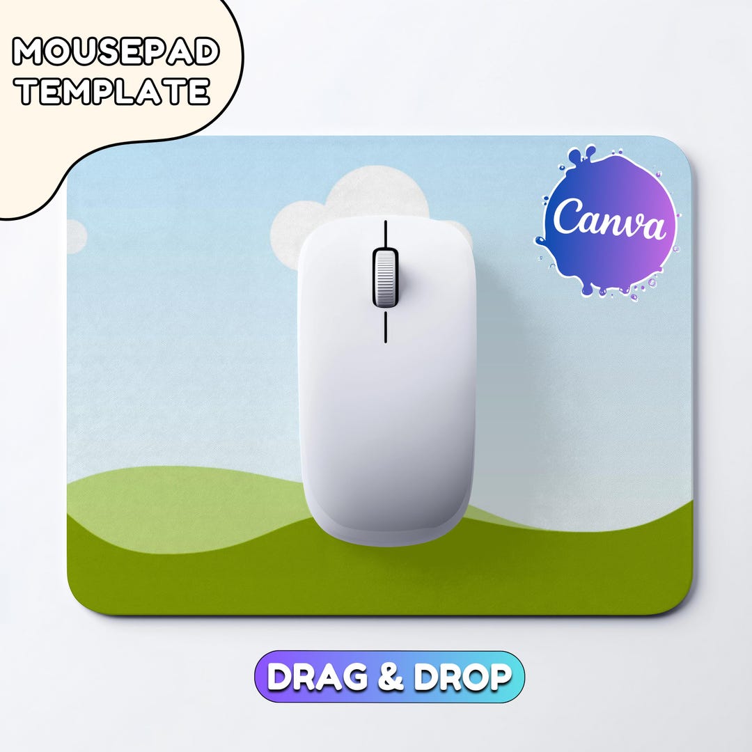 Canva Desk Mat Mockup: Drag & Drop Mousepad Template (digital Download ...