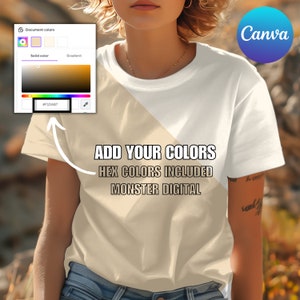 Color Shirt Template Canva Bella Canvas 3001 Canva Mockup Bella Canva ...