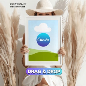 DRAG & DROP Poster Mockup Canva Poster Template Canva Wall Art Poster ...
