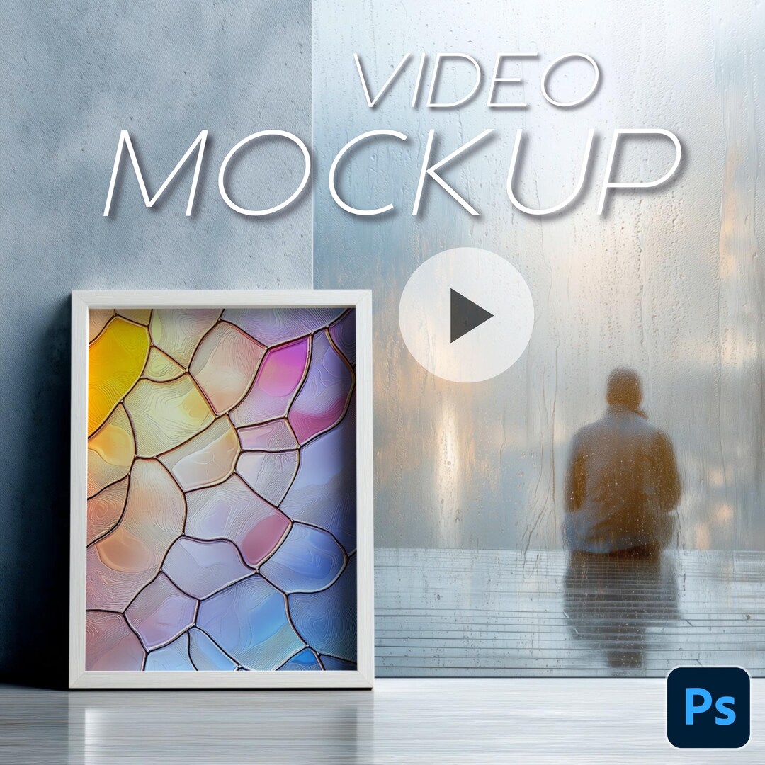 Animated Wall Art Mockup: Rain Frame Video Mockup (PSD Download for ...