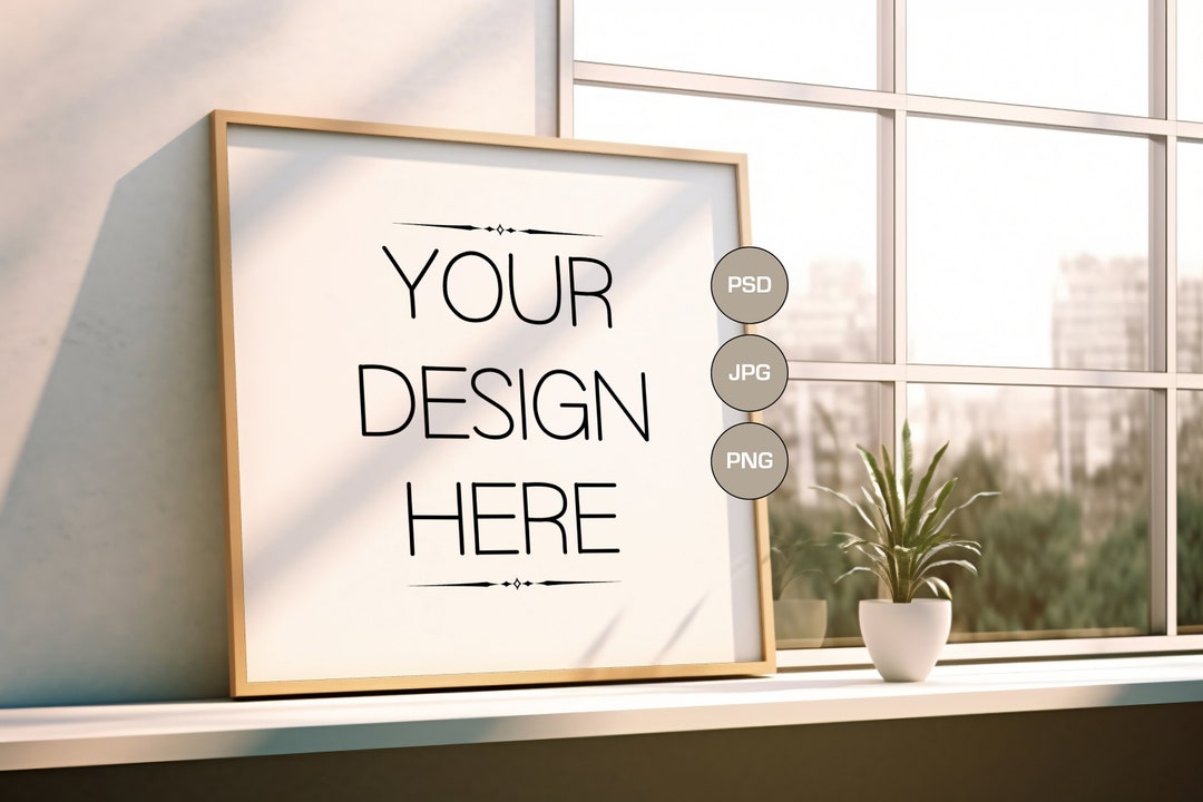 Modern Frame Mockup: Single Frame, Wall Art Poster (PSD, JPG, PNG) - Etsy