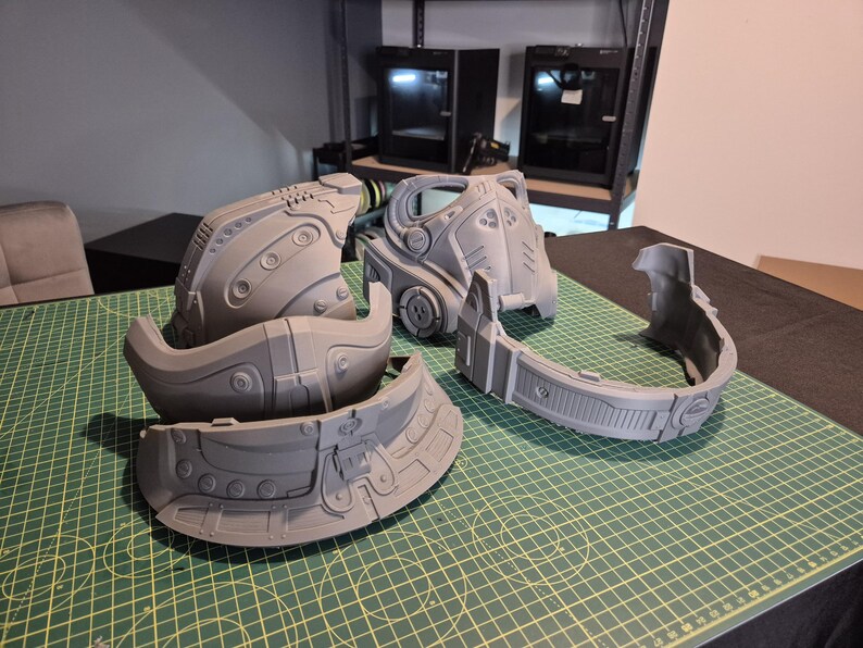 3D Printed Sci-fi Soldier Helmet: Cosplay Armor Kit (unassembled Raw ...