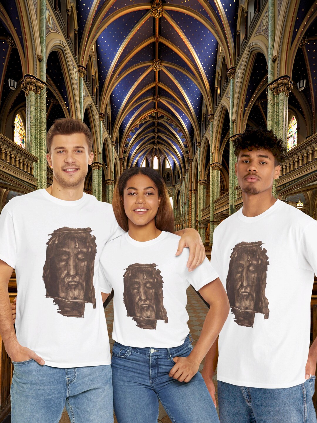Shroud of Turin Design Based on Painting of Jesus Christ Unisex Heavy ...