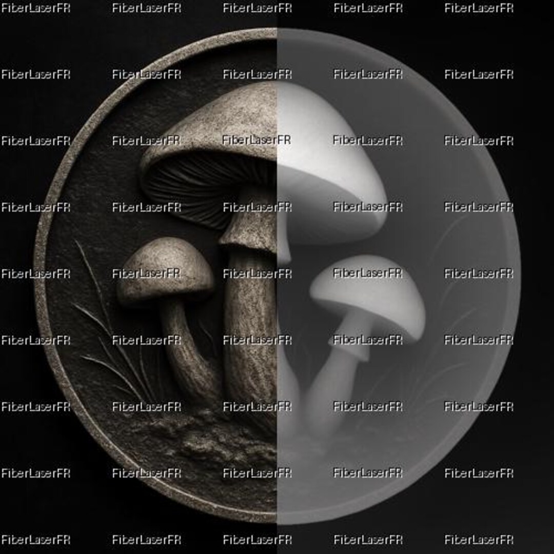 Mushrooms Depth Map - Etsy