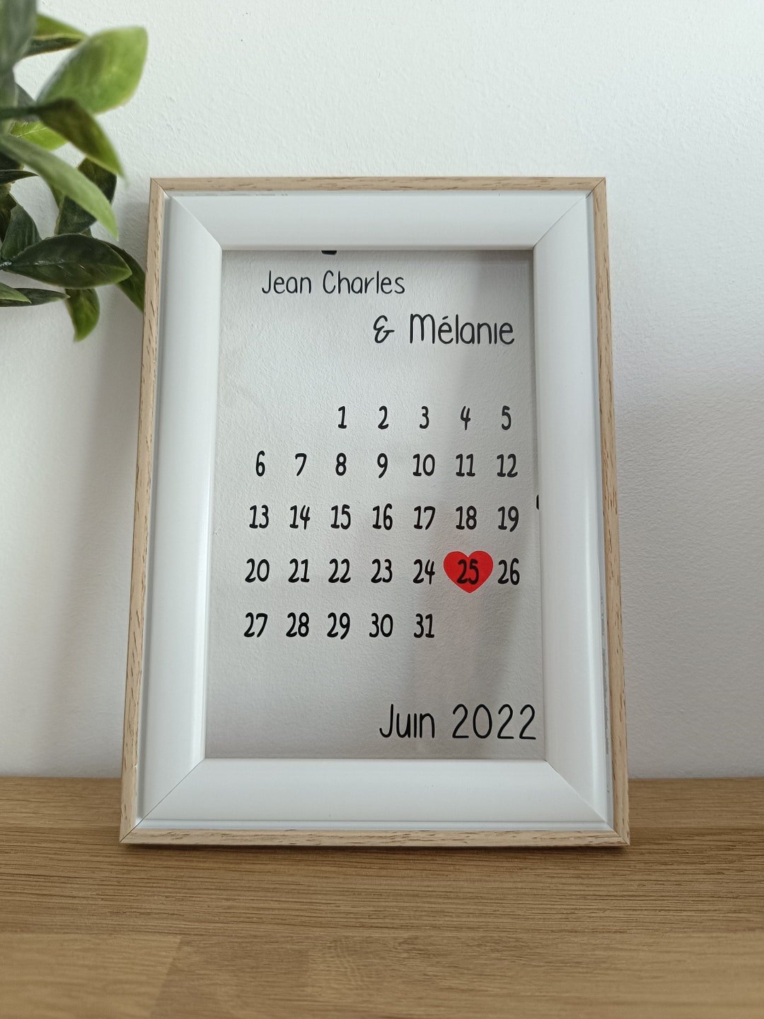 Important Date Calendar Frame to Personalize With the First Name and ...