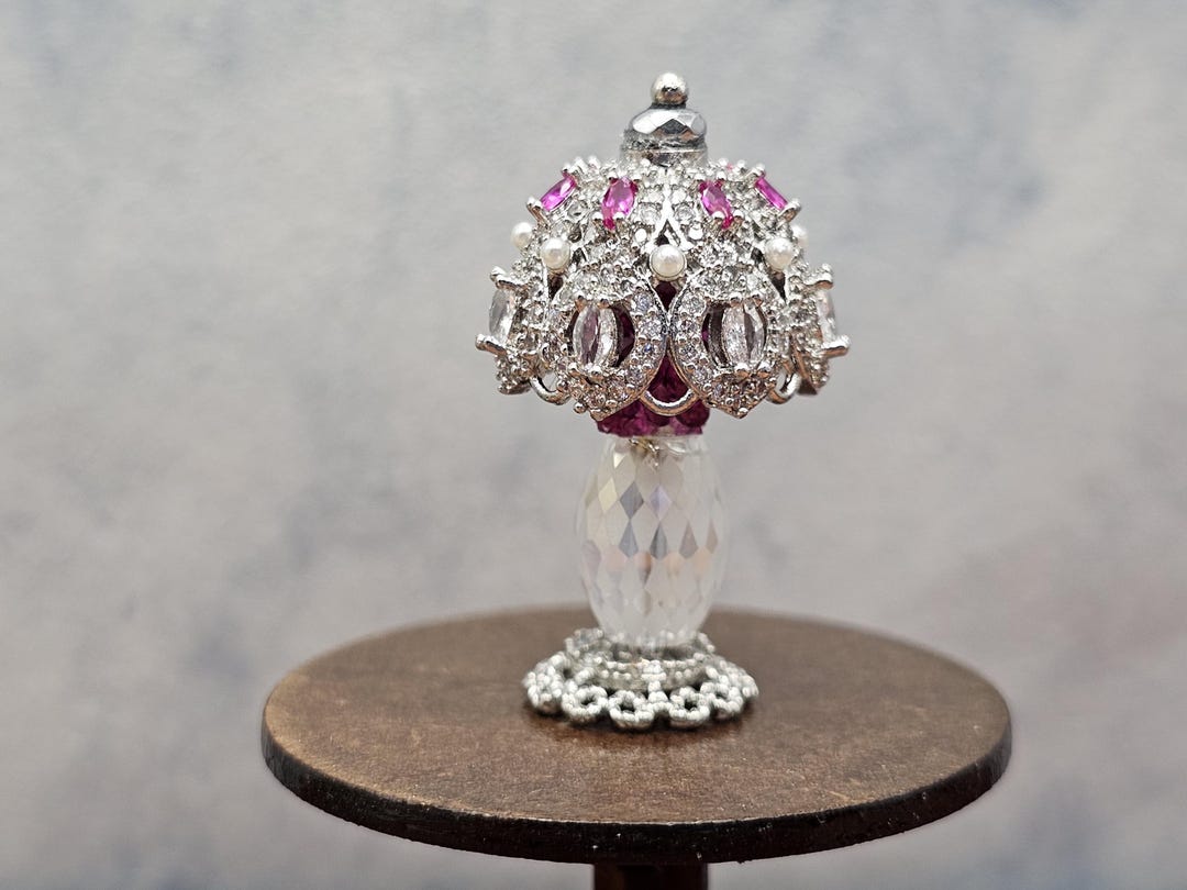 Silver Rhodium Princess Crown Table Lamp Hand Made Scale 1:24 1/2 ...