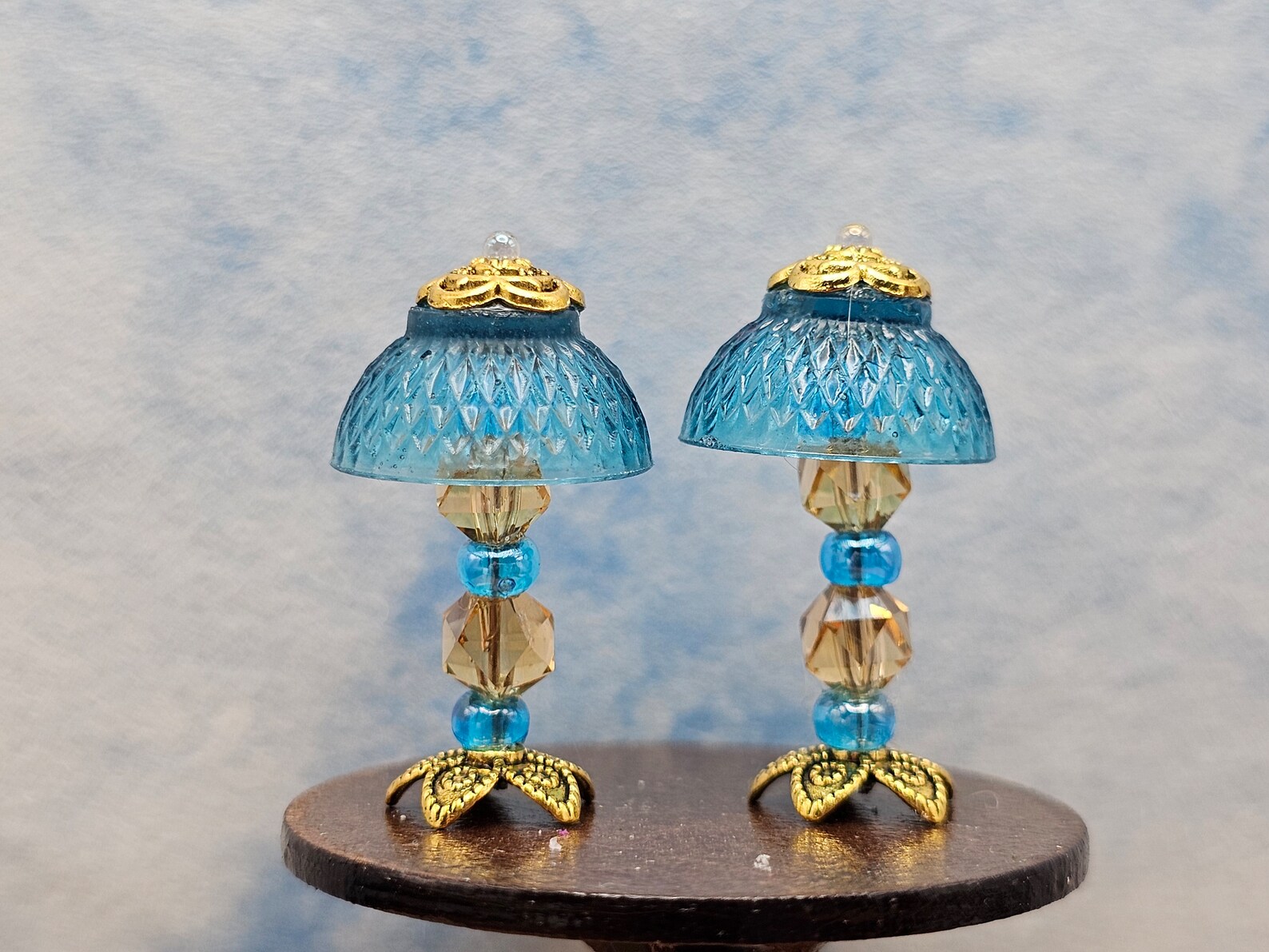 Bold and Golden Lamps Hand Made Scale 1:24 1/2 Dollhouse Miniatures - Etsy
