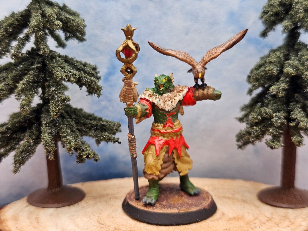Dragonborn Wizard Warrior Finished Hand Painted DND Figure Tabletop ...