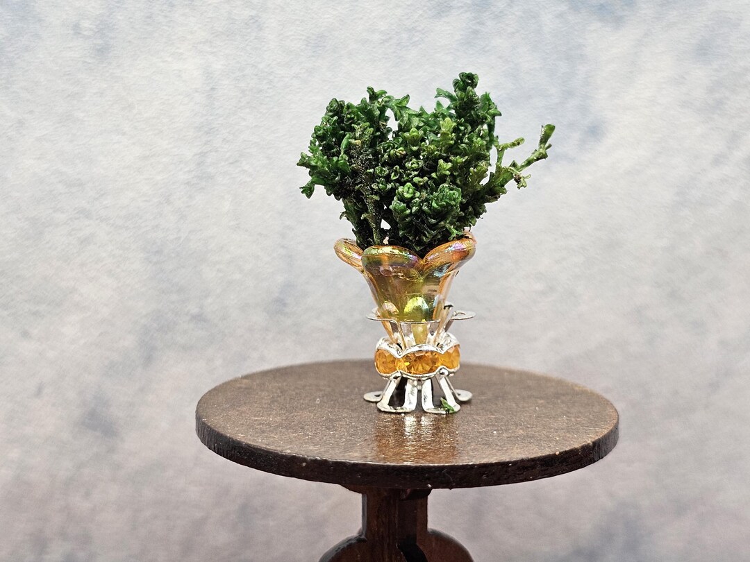 Orange Jeweled Vase Hand Made Scale 1:24 1/2 Dollhouse Miniatures - Etsy