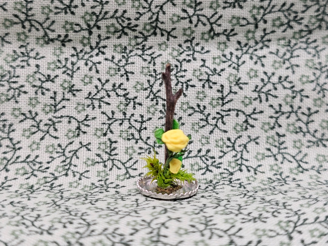Calm Yellow Blossoms Hand Made Scale 1:24 1/2 Dollhouse Miniatures - Etsy