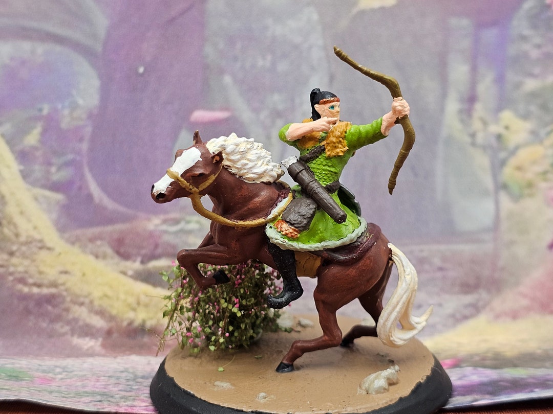 Highlands Elf on Horse Warrior Finished Hand Painted DND Figure ...