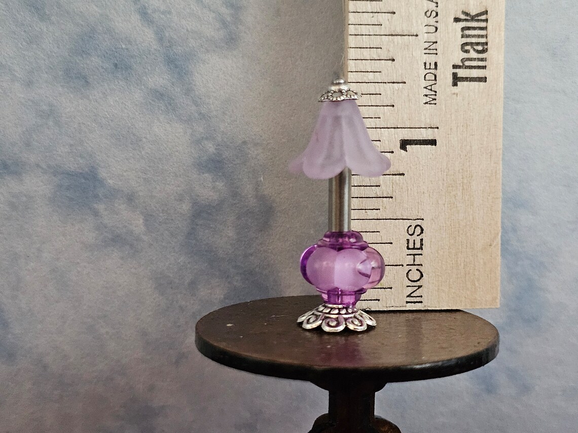 Lilac Table Lamp Hand Made Scale 1:24 1/2 Dollhouse Miniatures - Etsy