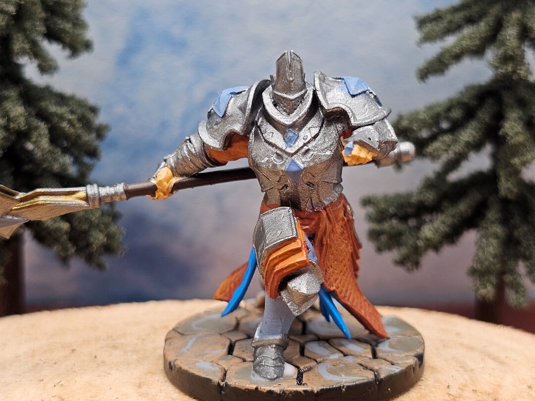 Embattled Templar Knight With Spector Finished Hand Painted DND Figure ...