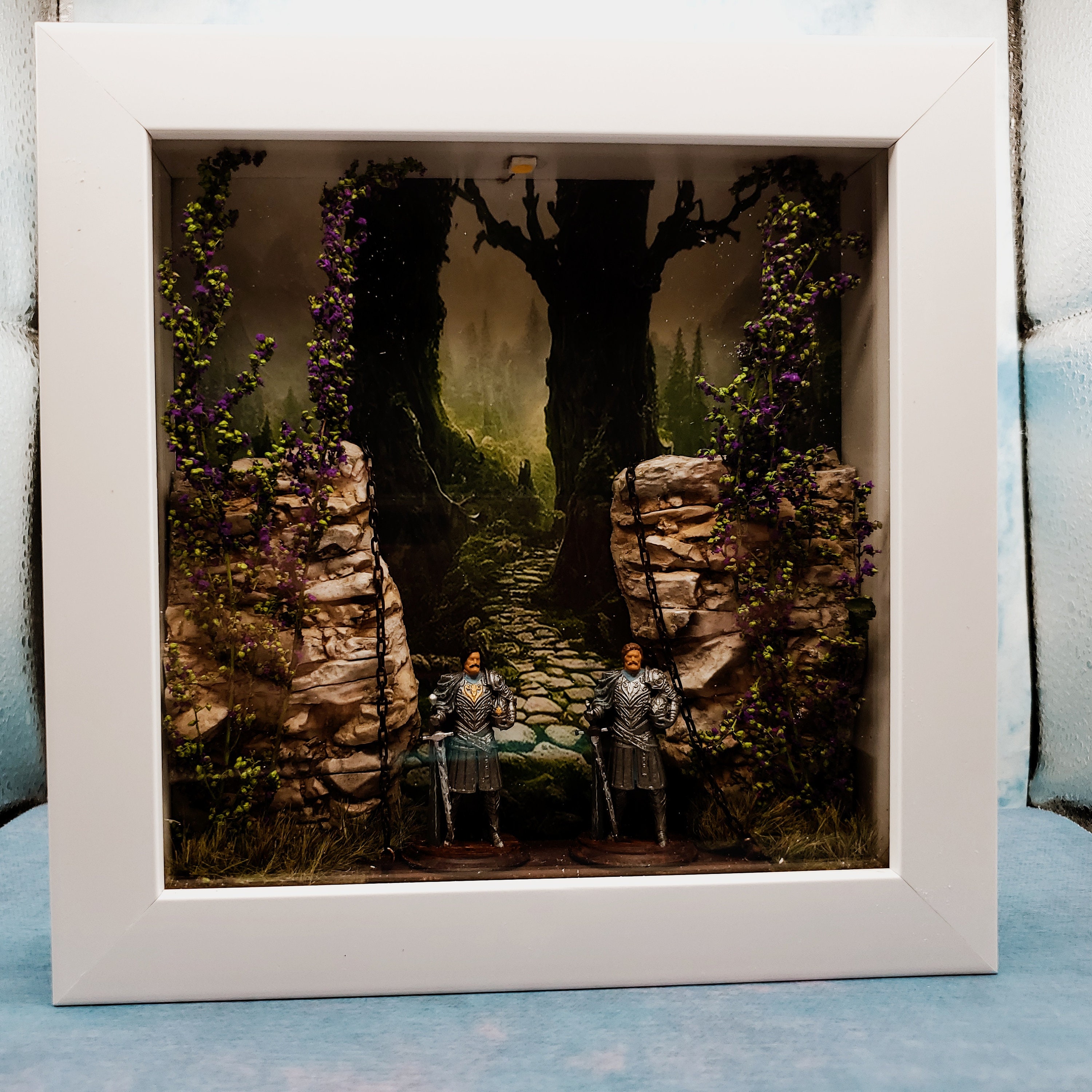 Guardians of the Forest Hand Painted LED Light Diorama Knights - Etsy
