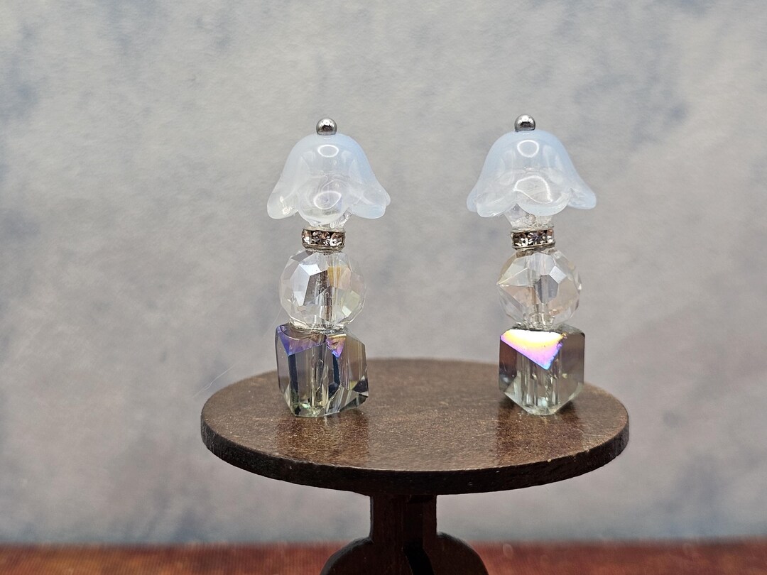 Geometry in Crystal Lamps Hand Made Scale 1:24 1/2 Dollhouse Miniatures ...