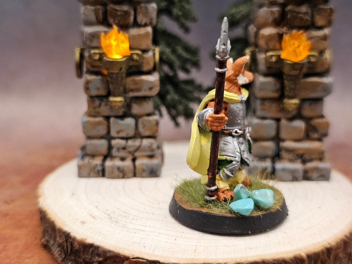 Kitsune Young Knight Finished Hand Painted DND Figure Tabletop - Etsy
