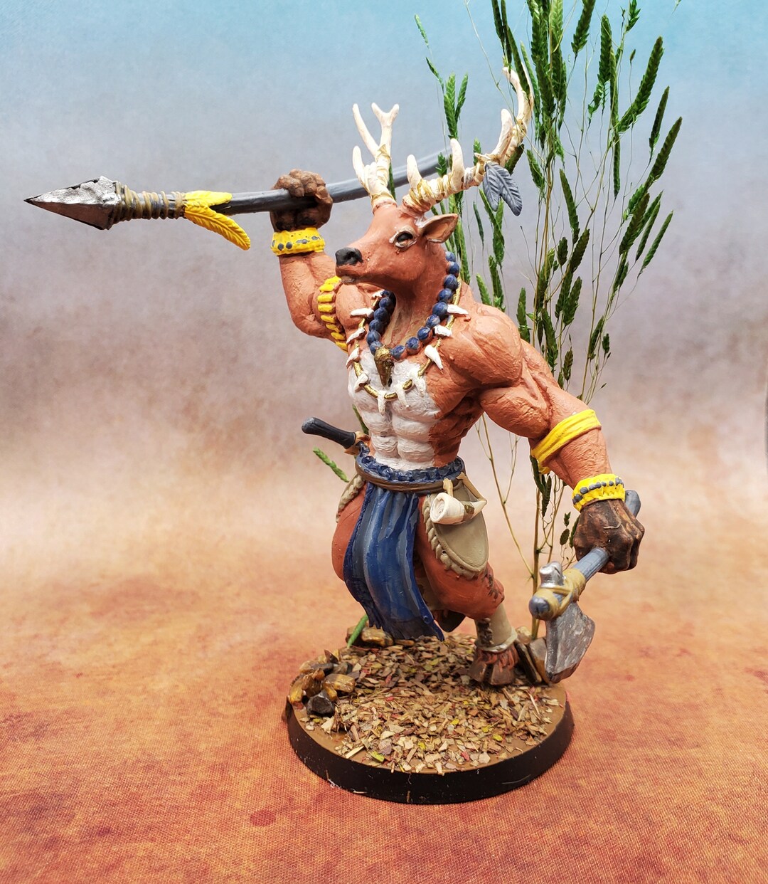 Stag Minotaur Finished Hand Painted Mighty Labyrinth Warrior - Etsy
