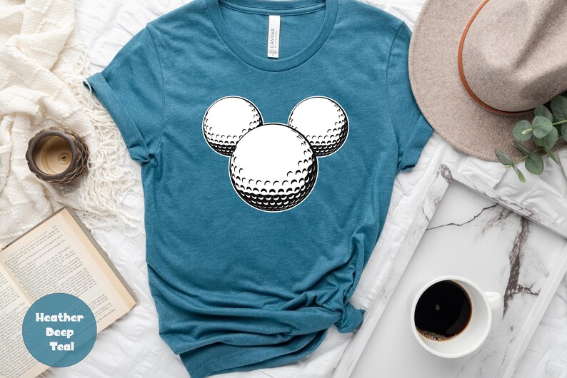 Mickey Golf Ball T-shirt, Mickey Head Shirt, Disney Golfing Shirt ...