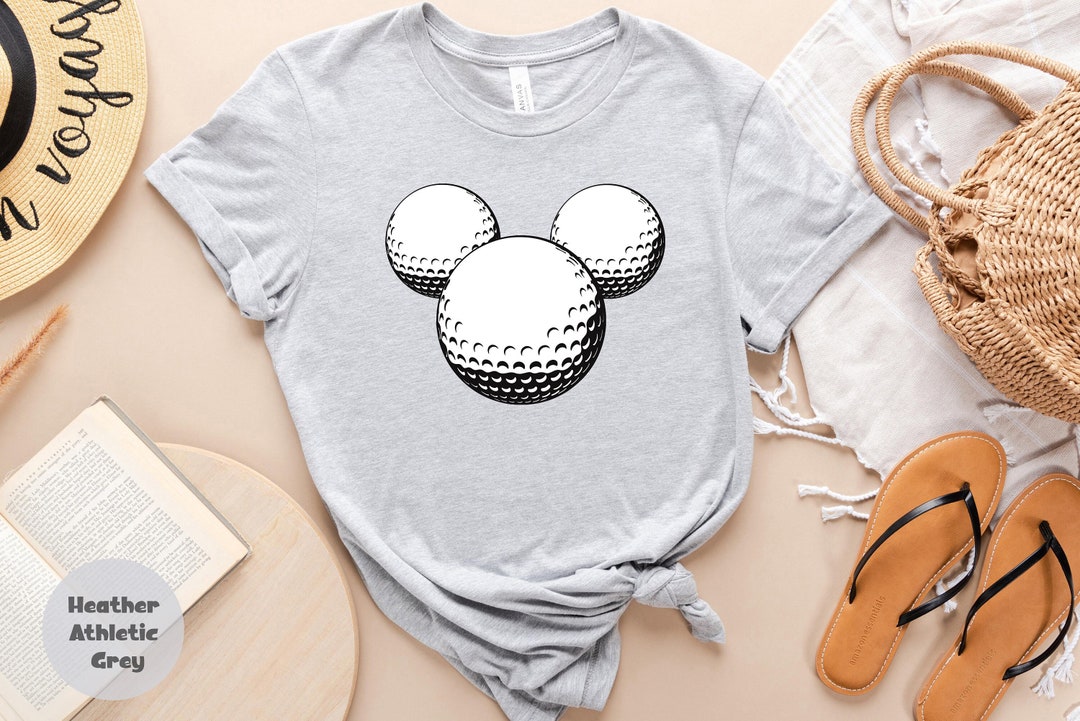 Mickey Golf Ball T-shirt, Mickey Head Shirt, Disney Golfing Shirt ...
