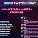 Pixel Twitch Chat With Event List, Animated Badges, Emotes, Typewriter ...