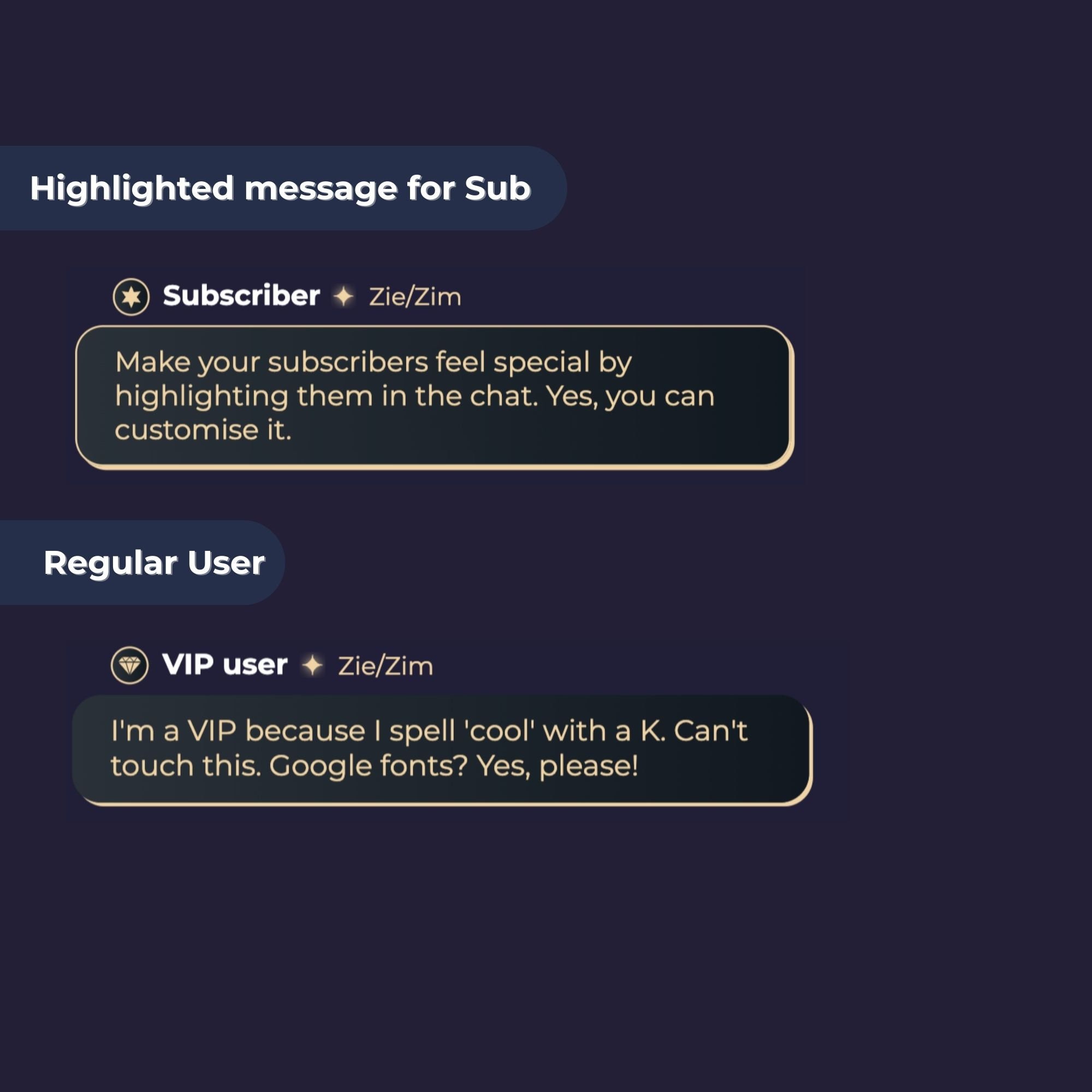 Twitch Chat With Animations, Events and Pronouns, Chat Box Included ...