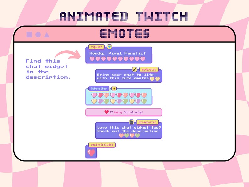 Twitch Animated Pixel Emotes Rotating Retro 8 Bits Colourful Hearts - Etsy