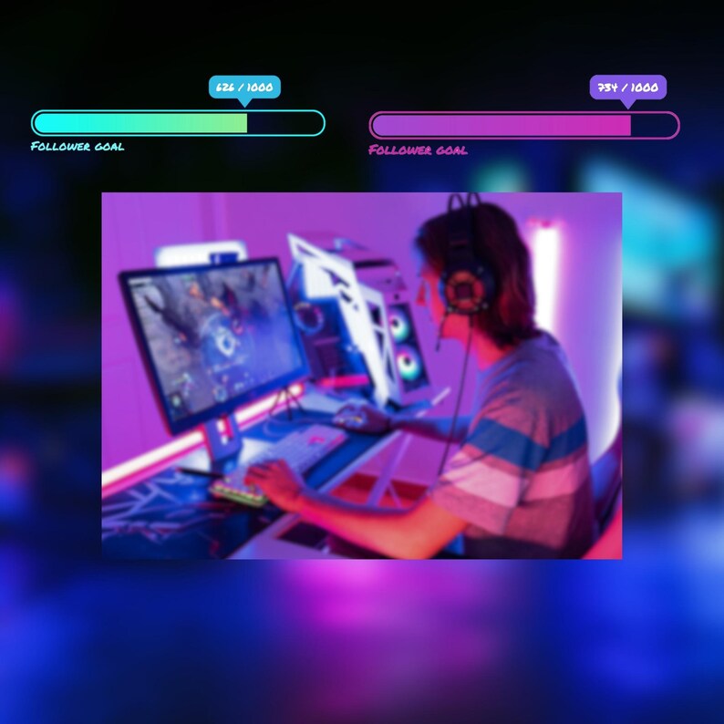 Minimal Goal Widget for Twitch or Youtube, Sub, Tips, Bits and ...