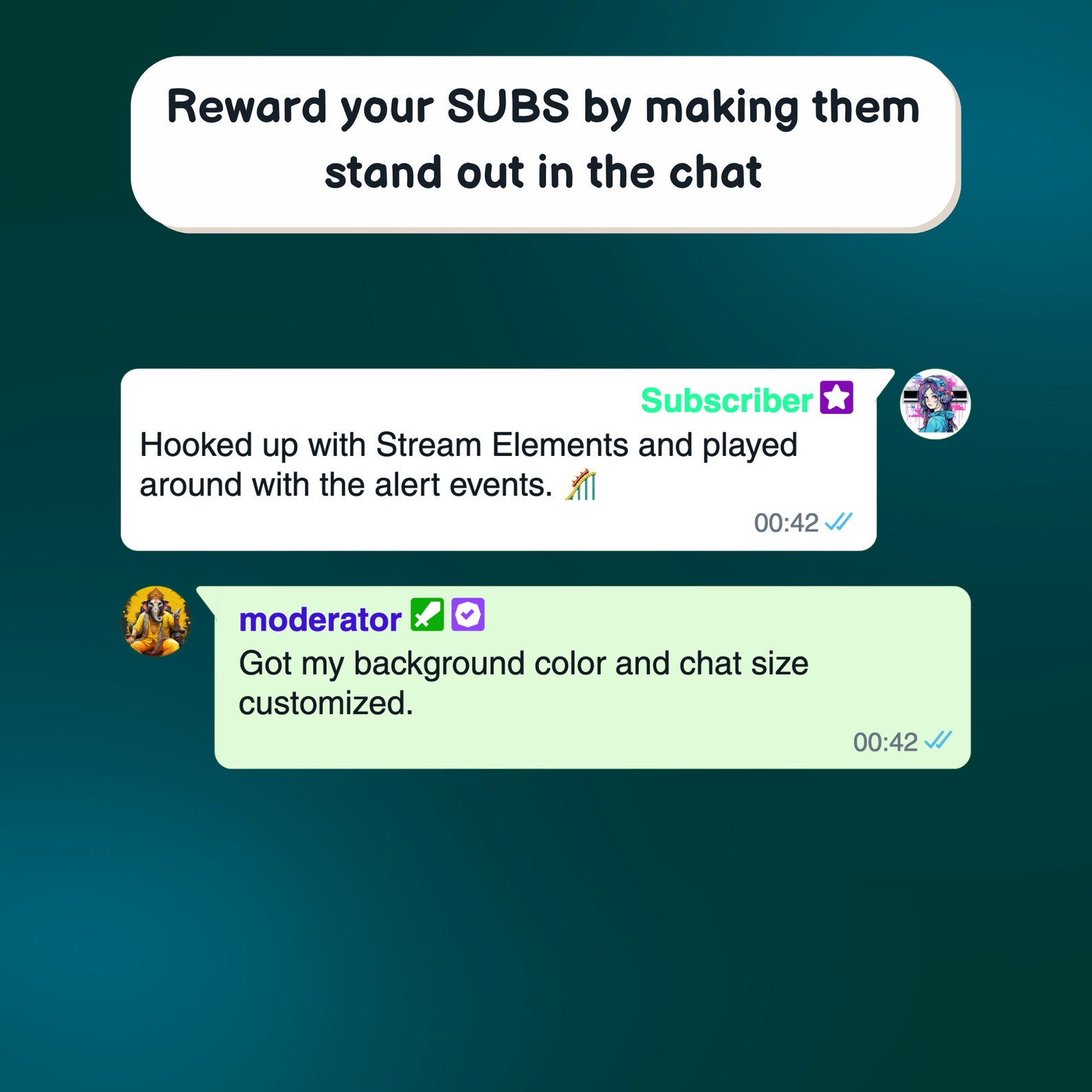 Twitch Chat With Avatars, Emotes, Typewriter Effect, Streamelements and ...