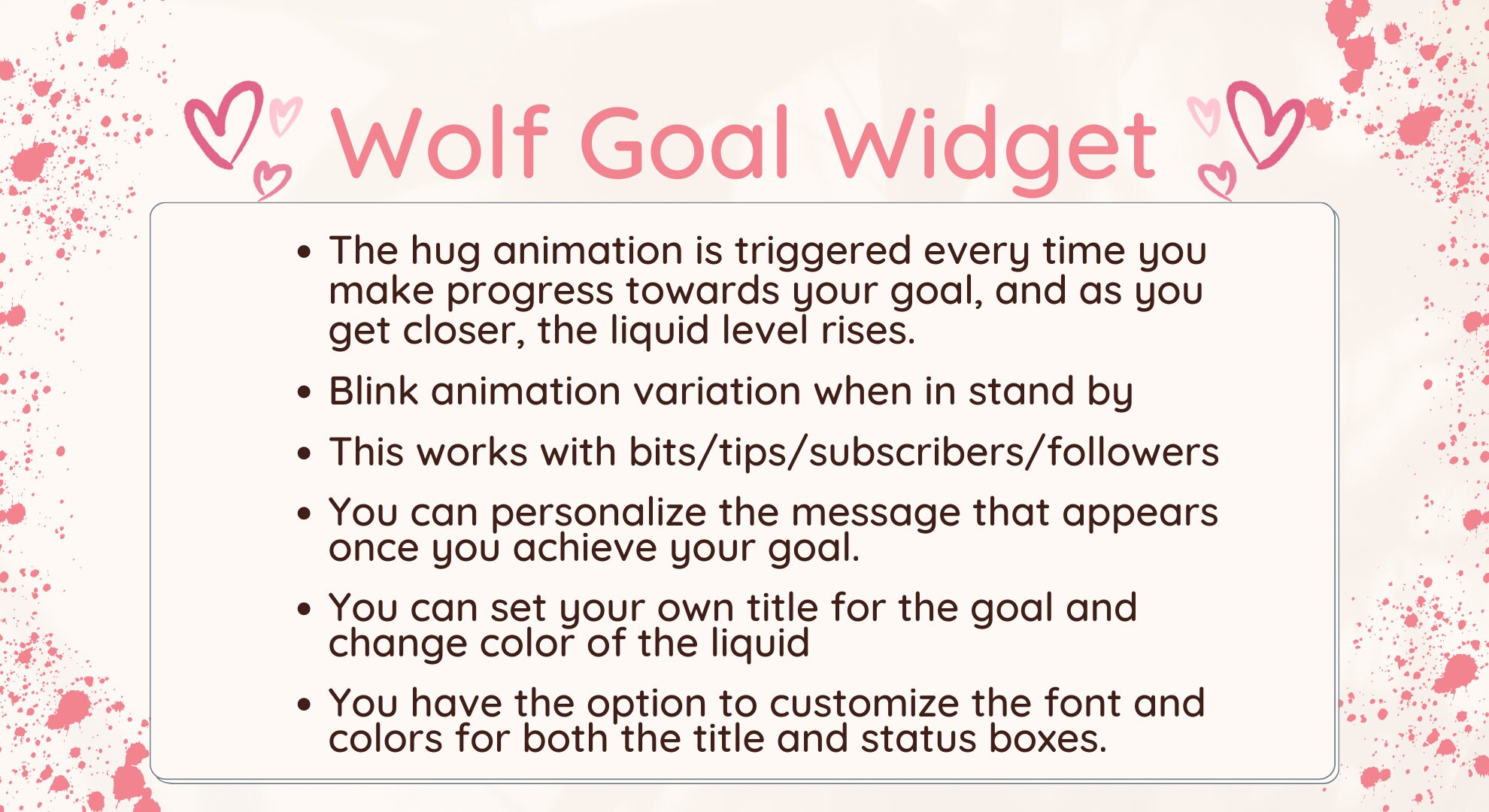 Twitch Goal Widget: Crescent Moon Pink Wolf | Subscribers Goal ...