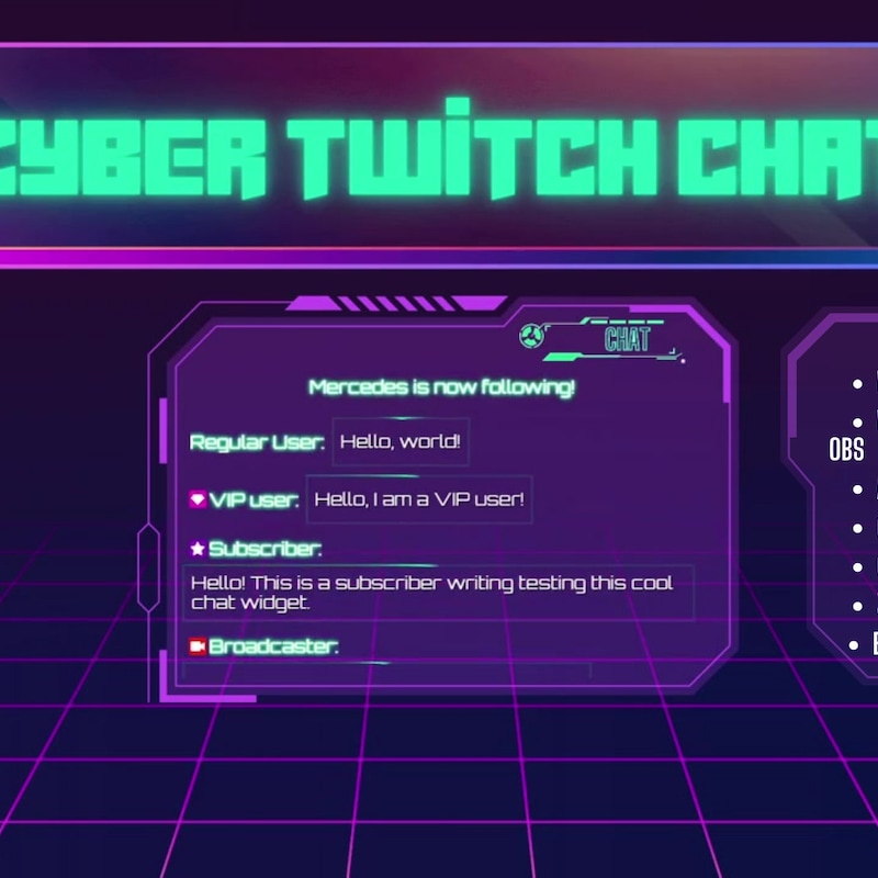 Twitch Chat Overlay - Etsy