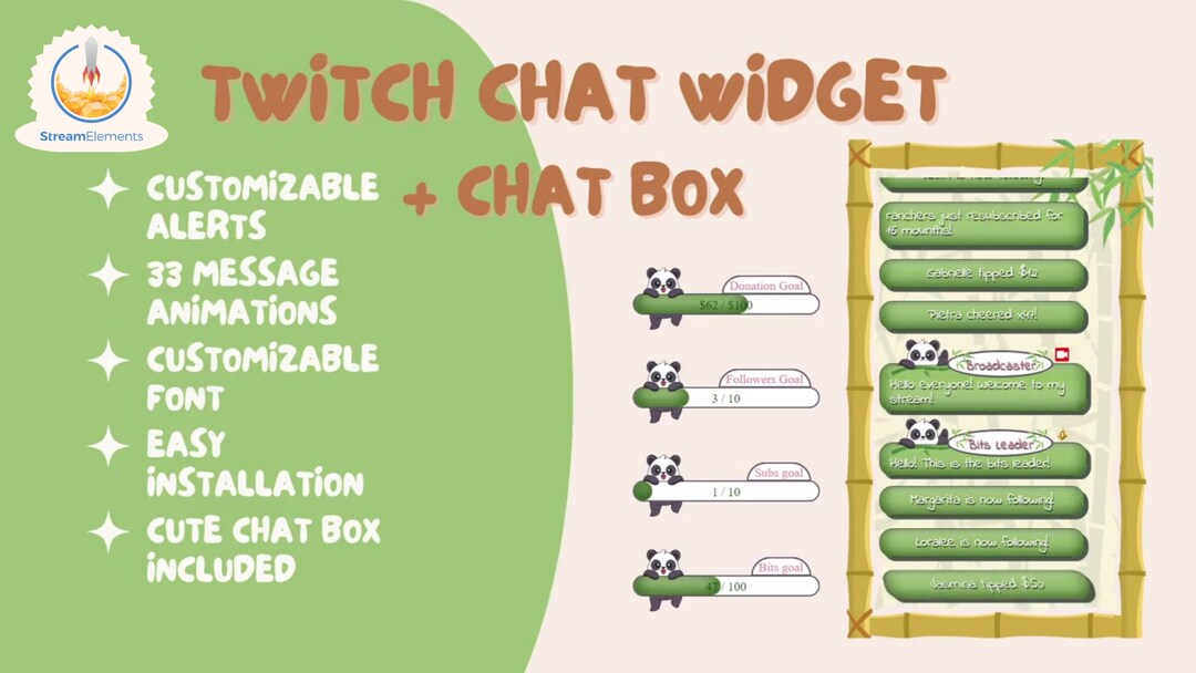 Twitch Chat and Goal Widget With Integrated Alerts + Matching Chat Box ...
