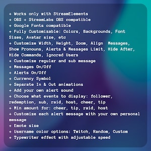 Flexible Twitch Chat With Avatars Alerts and Pronouns, Emotes ...