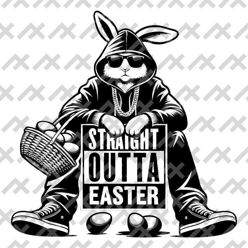 Urban Easter Bunny SVG: Hip-hop Rabbit Graphic (digital Download) - Etsy