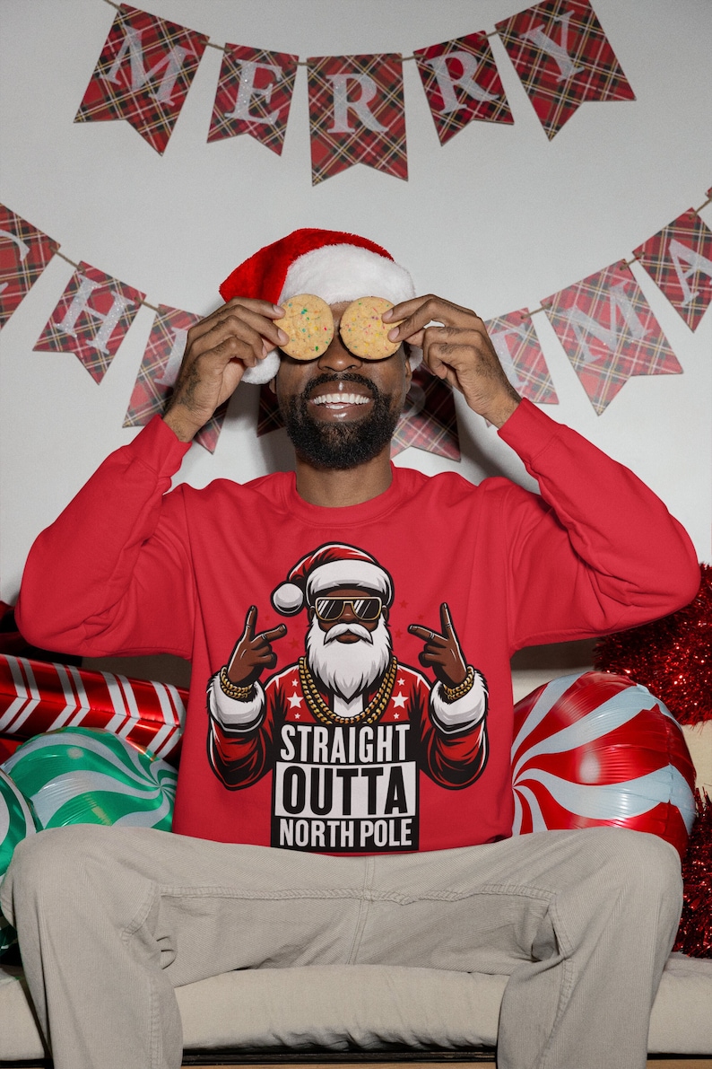 Hip Hop Santa Digital Art – Straight Outta North Pole (svg/png/pdf/eps ...