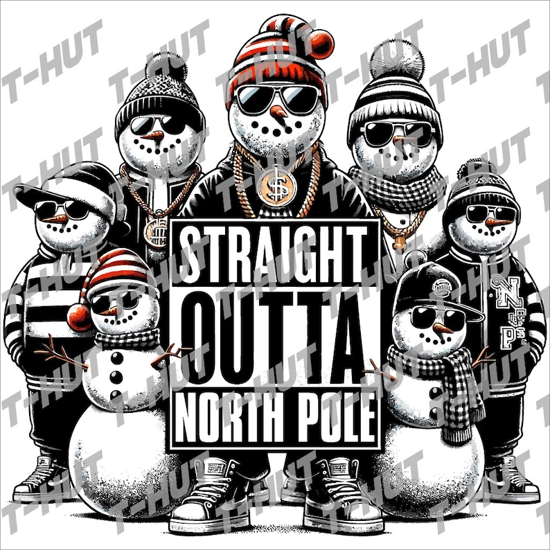 Rap Hip-hop Snowman SVG Svg/png/dxf/pdf - Cool Winter Crew - Digital ...