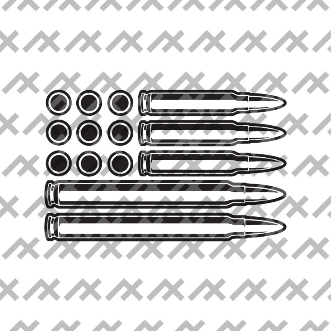 Ammunition Bullet Flag Design Svg/png/eps/pdf - Patriotic Gun Rights ...